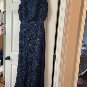 JS Collections | Dresses | New Js Collections Navy Blue Sequined Gown I ...